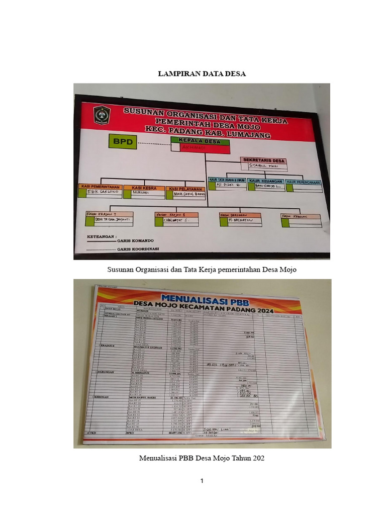 PDF LAMPIRAN Individu Data Desa Mojo | PDF