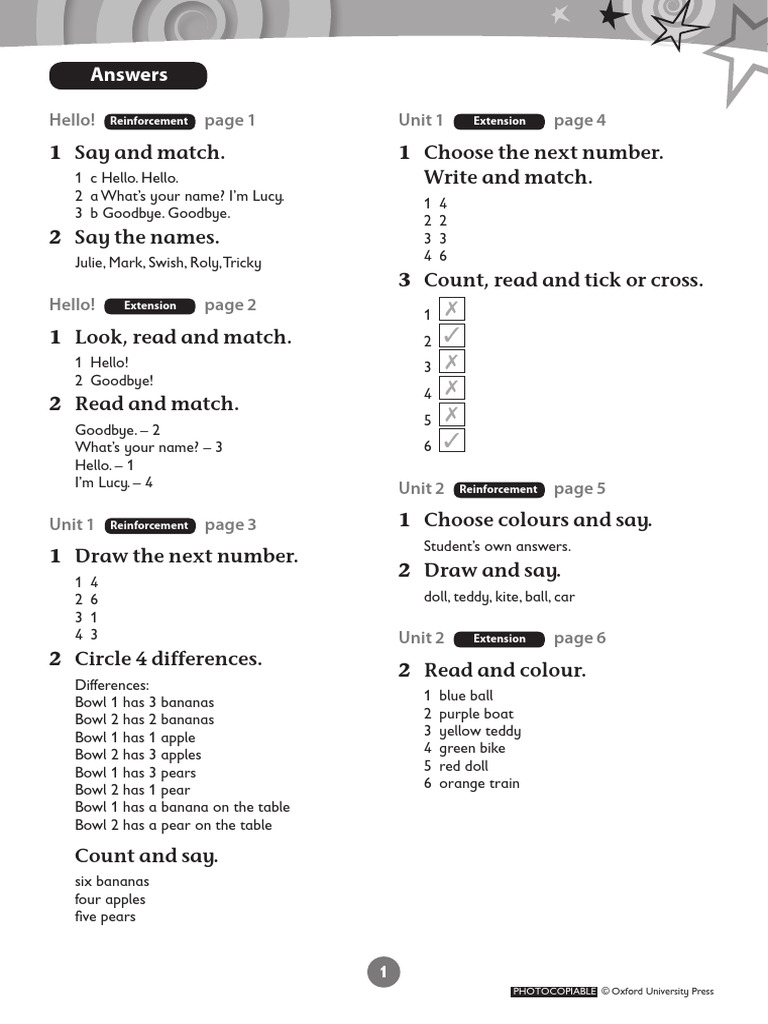 02 Reinforcement & Extension Answer Key Sparks | PDF