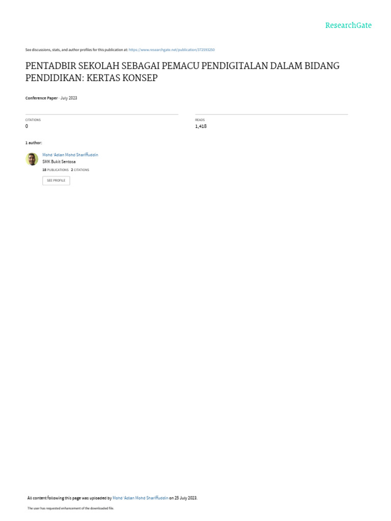 Pentadbir Sekolah Sebagai Pemacu Pendigitalan Dalam Bidang Pendidikan ...