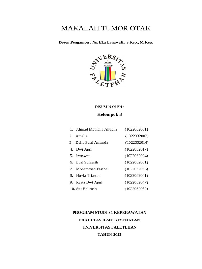 Tumor Otak-1 | PDF
