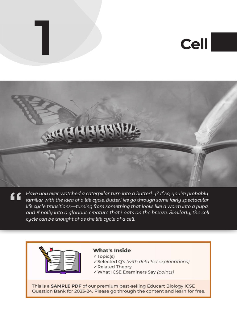 ICSE-X Biology - Chap-1 (Cell) | PDF