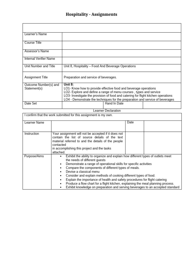 Hospitality-2_Assignment answers | PDF Hospitality-2_Assignment answers | PDF