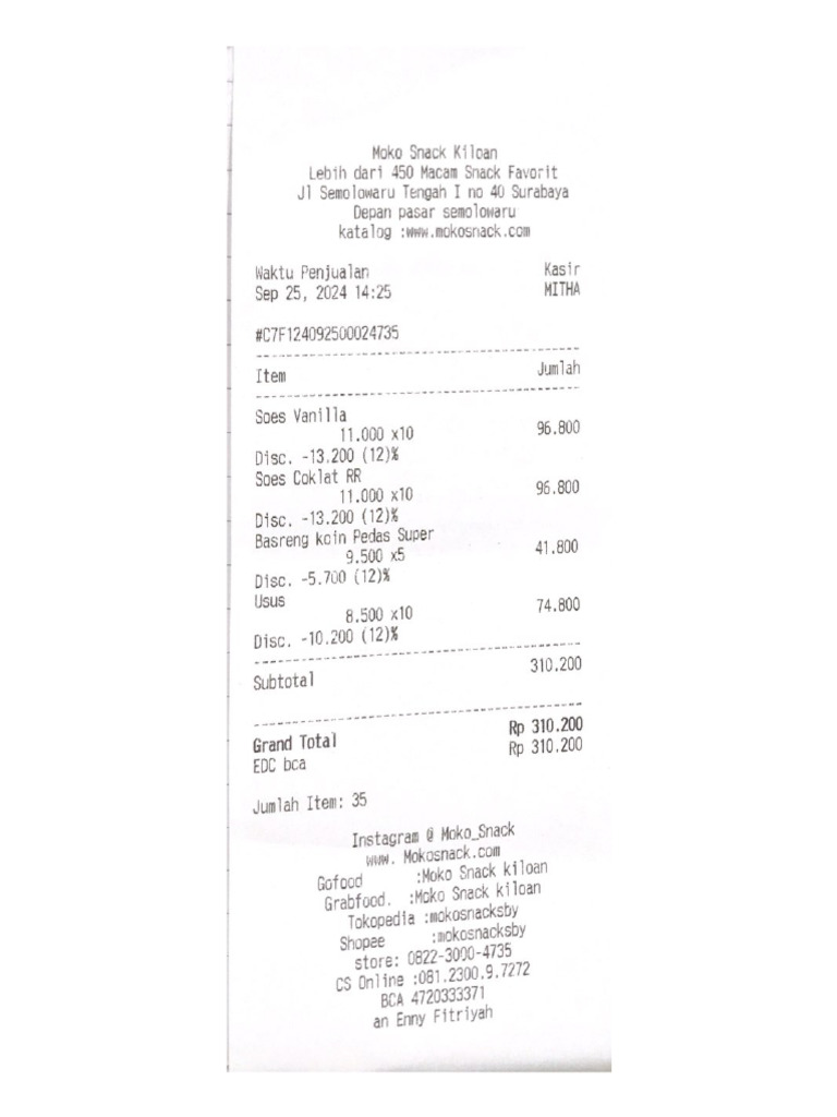 Moko Snack Kiloan | PDF