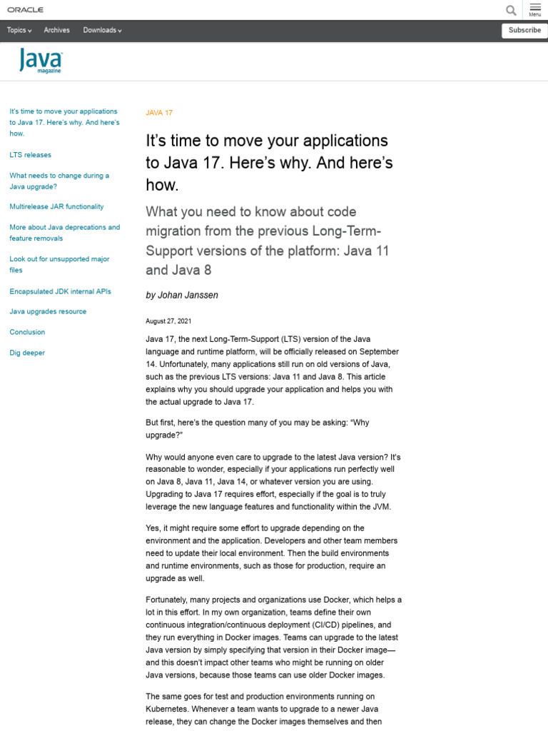 It S Time To Move Your Applications To Java 17 Here S Why and Here S ...