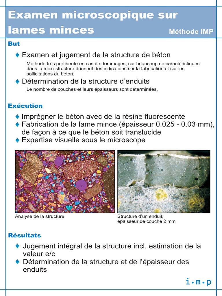 Examen microscopique du béton | PDF | Technologie et ingénierie