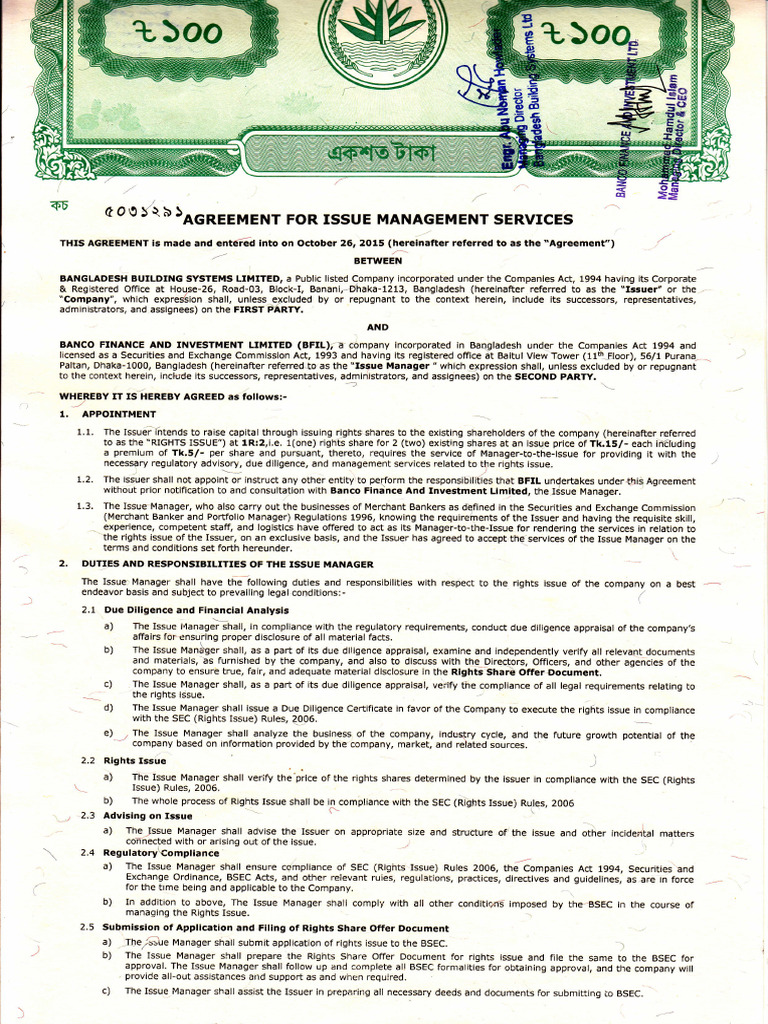 BBS Agreement | PDF