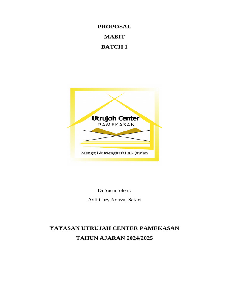 Proposal Mabit 1 - 045309 | PDF