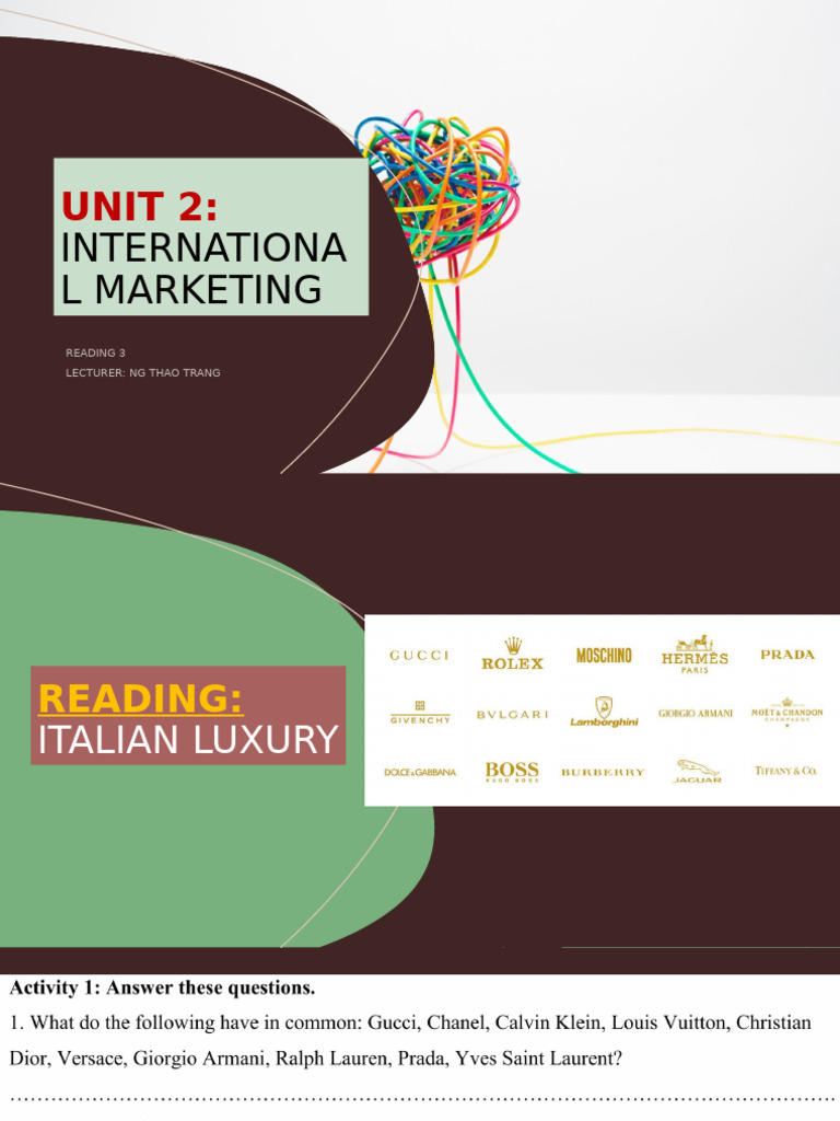 UNIT 2 INTERNATIONAL MARKETING (R3) | PDF