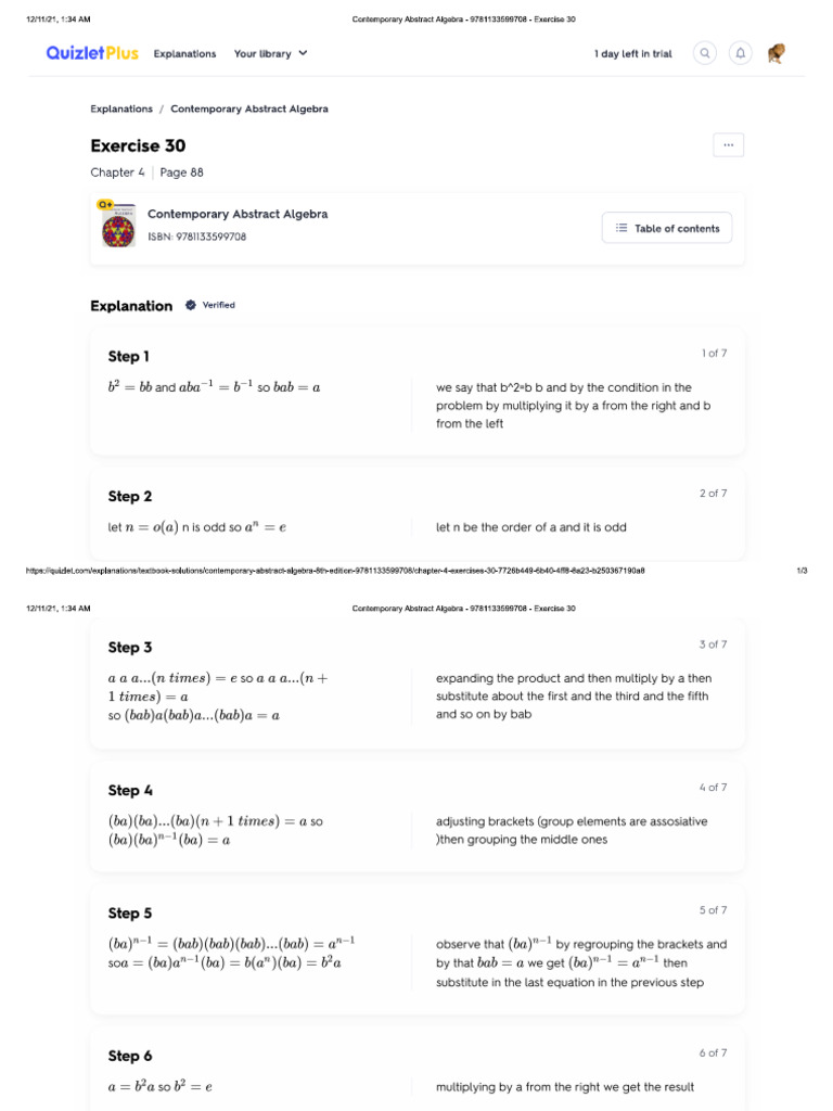 q30 Gallian CH 4 Solution | PDF