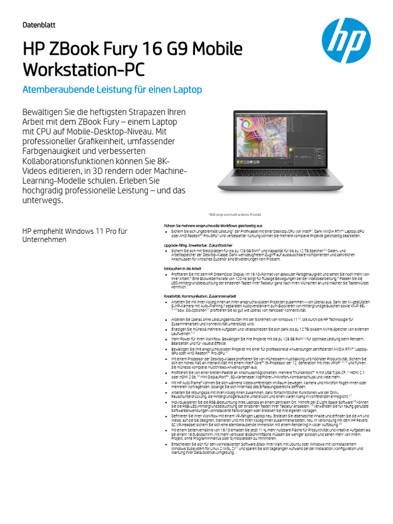 ZBook Fury 16 G9 | PDF