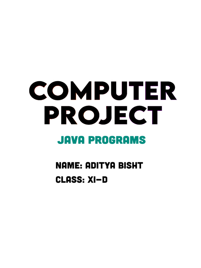 Computer Project - Part 2 | PDF | Computer Programming | Teaching ... Computer Project - Part 2 | PDF | Computer Programming | Teaching ...