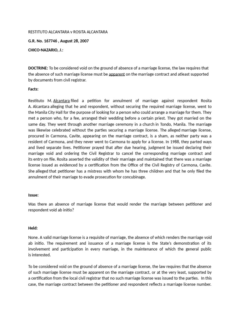 RESTITUTO ALCANTARA V ROSITA ALCANTARA | PDF