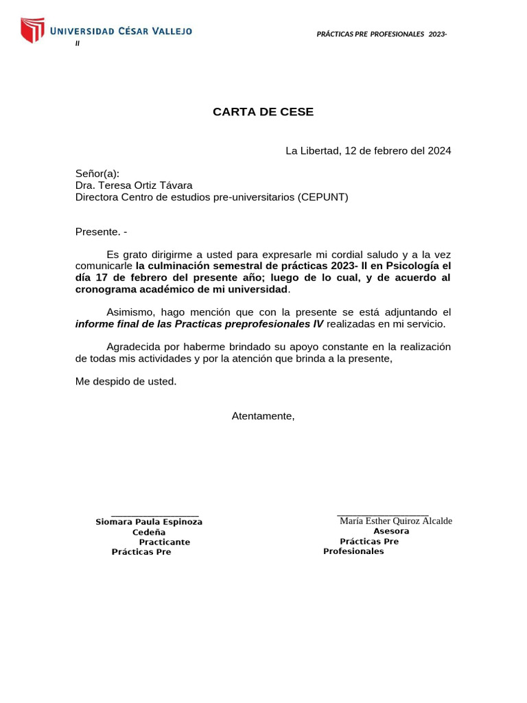 Carta Cese | PDF