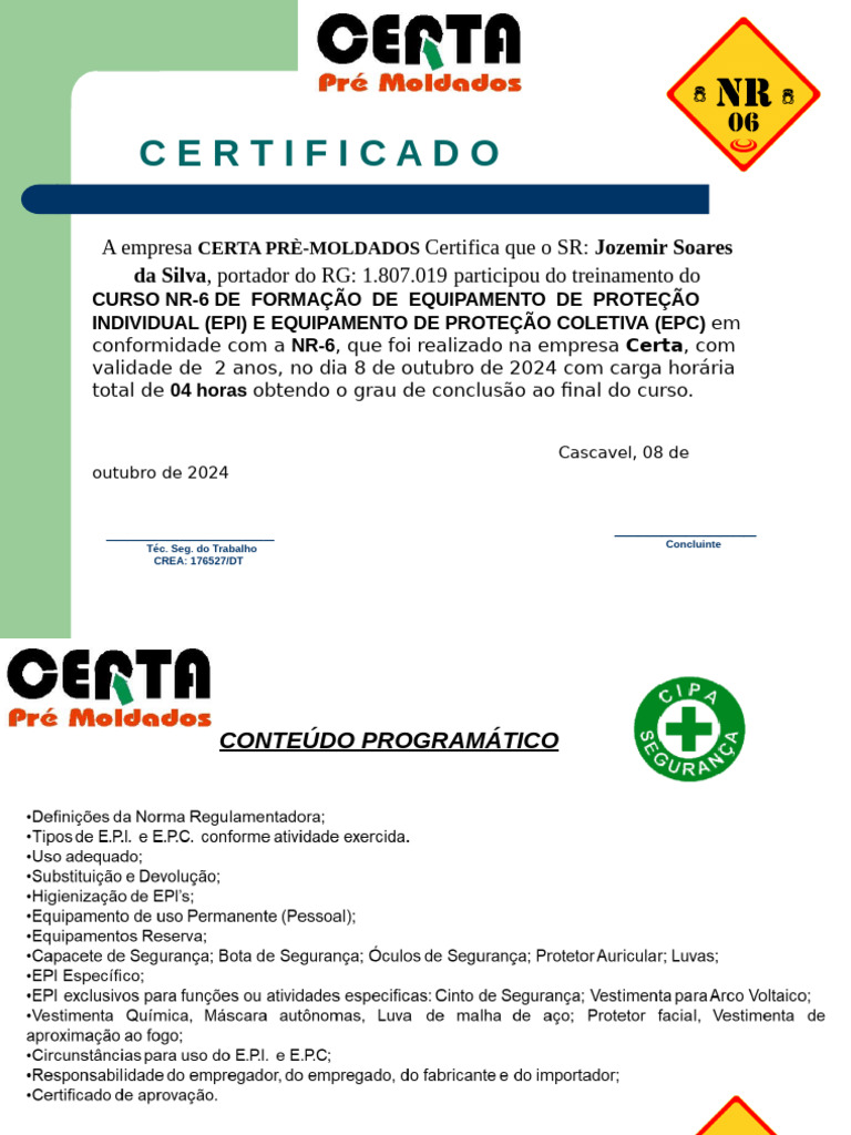 9-Certificado Cipa | PDF