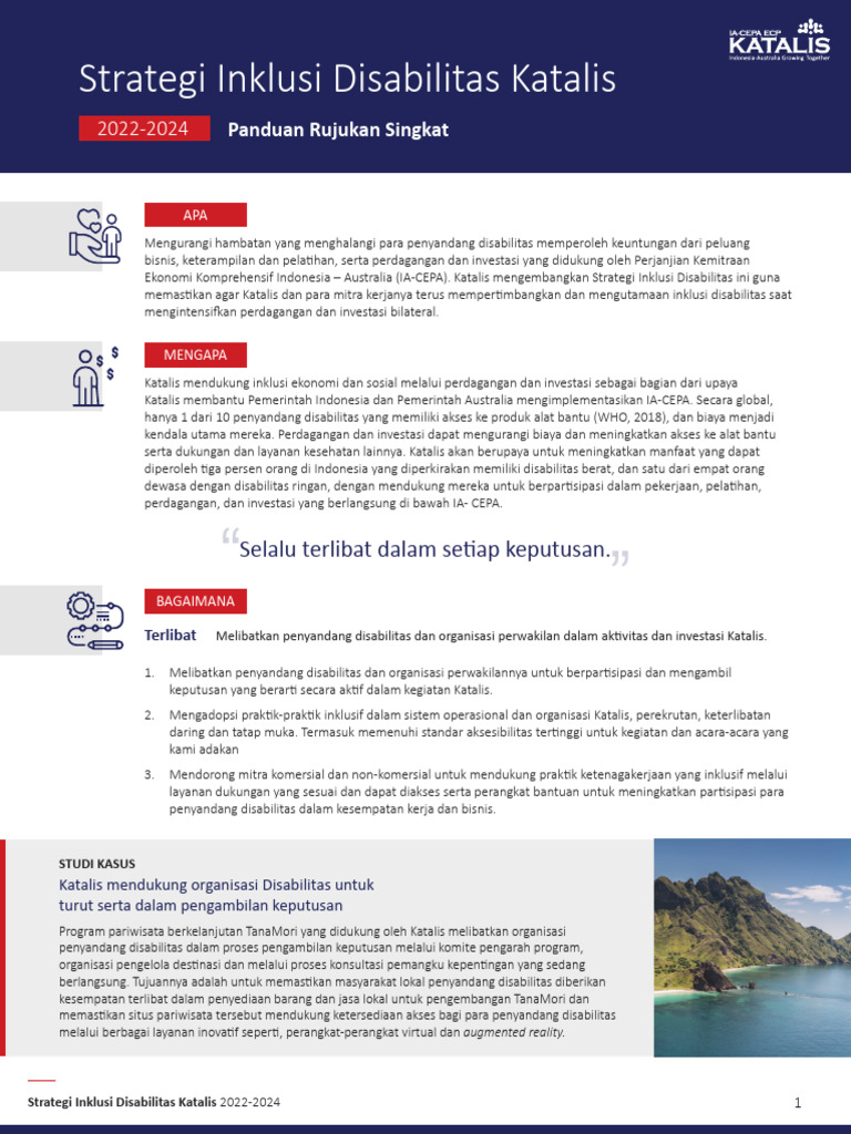 Bahan Bacaan Katalis Disability Inclusion Strategy - ID | PDF