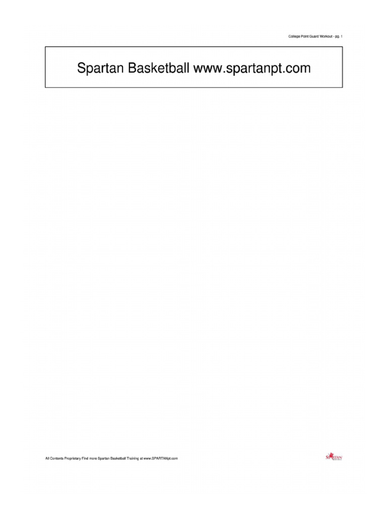 Point Guard Workout by Tim Springer | PDF