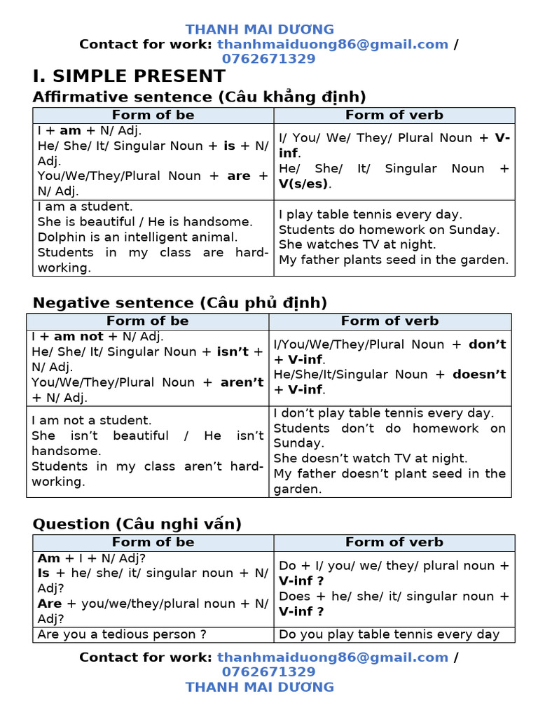 SIMPLE PRESENT | PDF