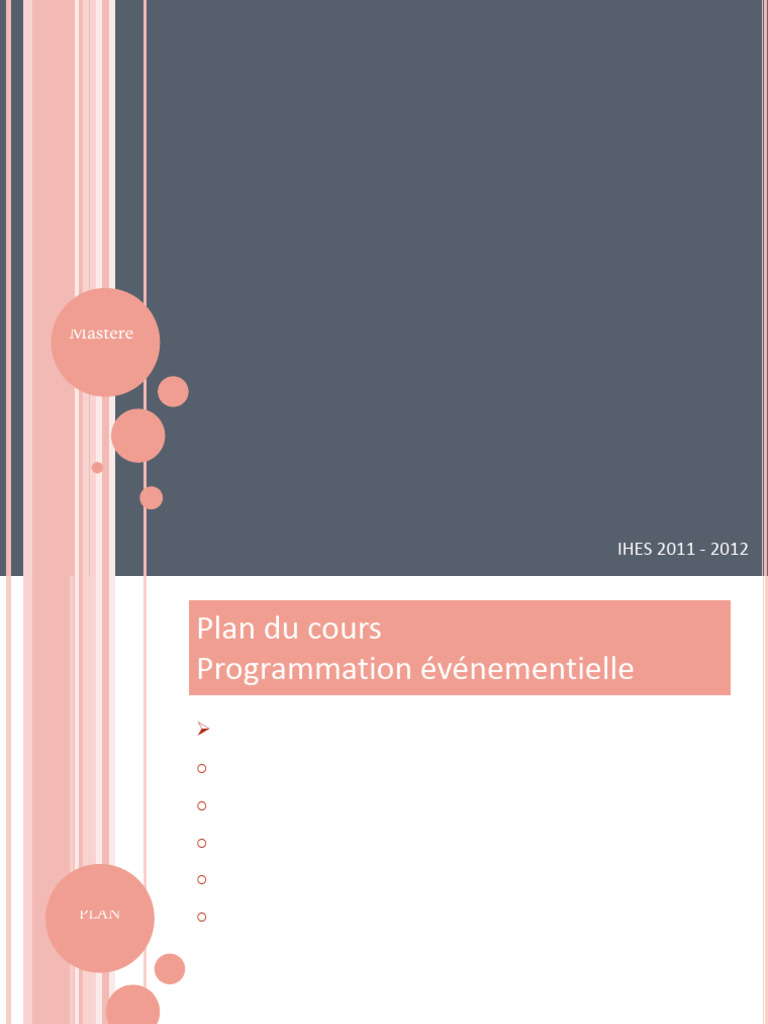 Cours MASTERE - IHM - Partie IV - ProgEvenementielle | PDF