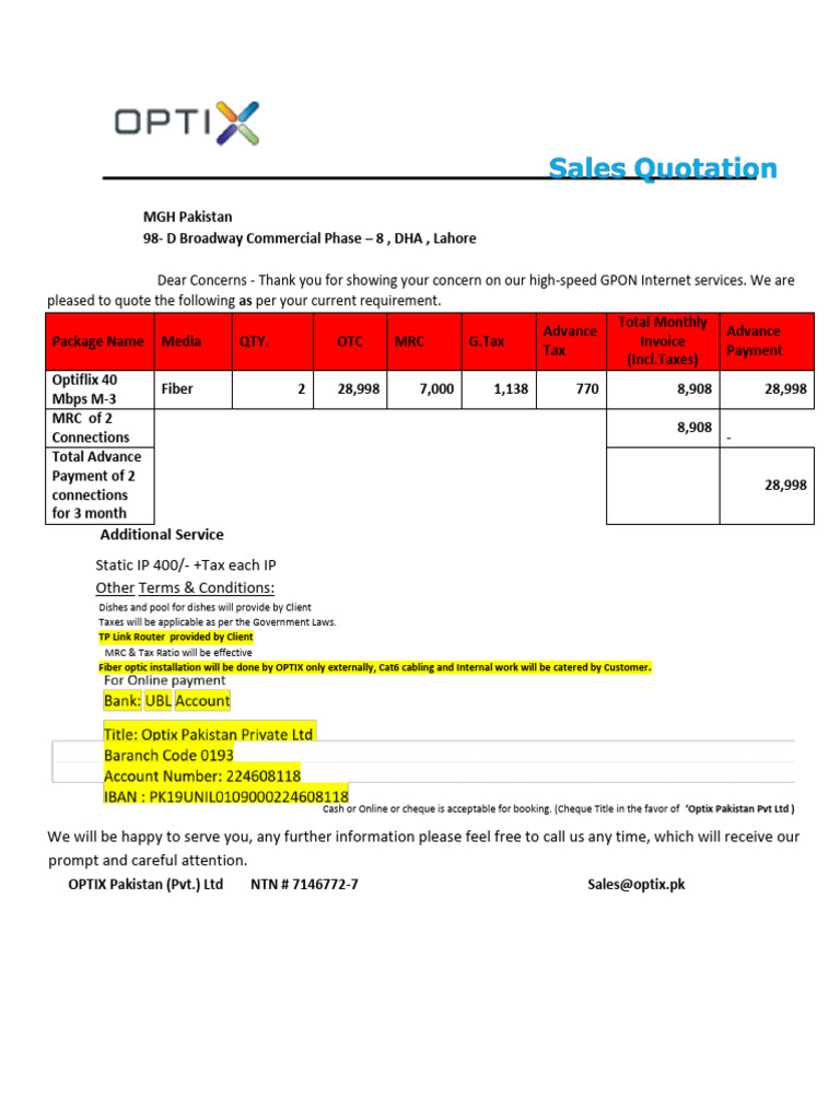 Optix - MGH Pakistan | PDF