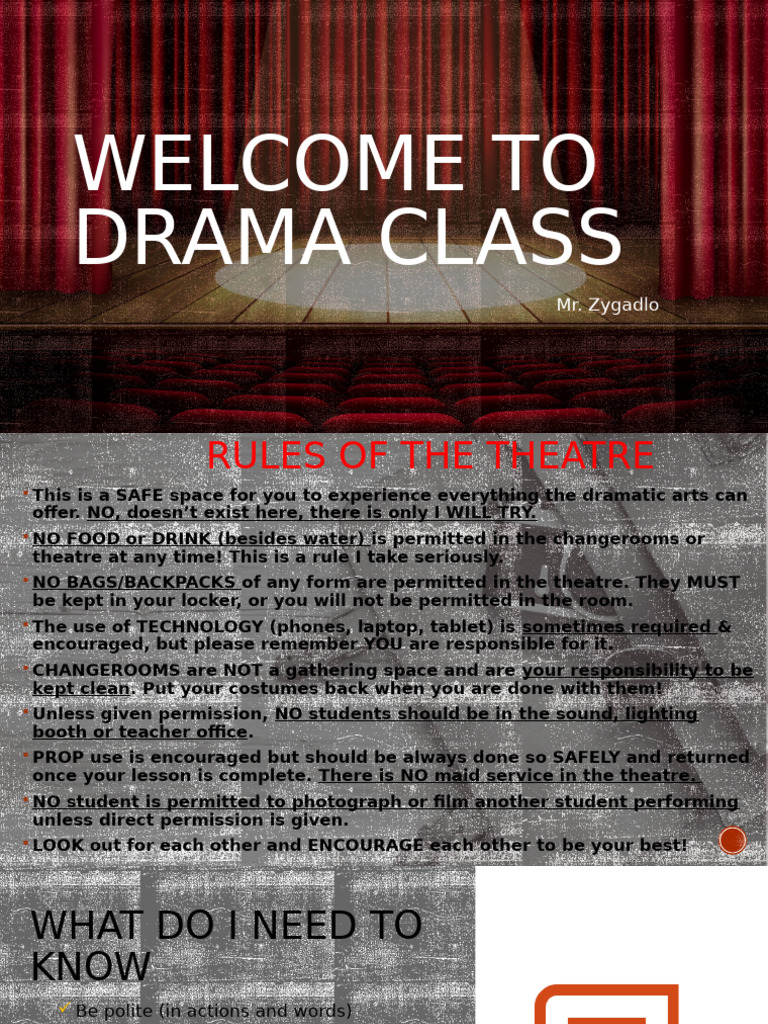 Welcome To Drama Class 2025 | PDF