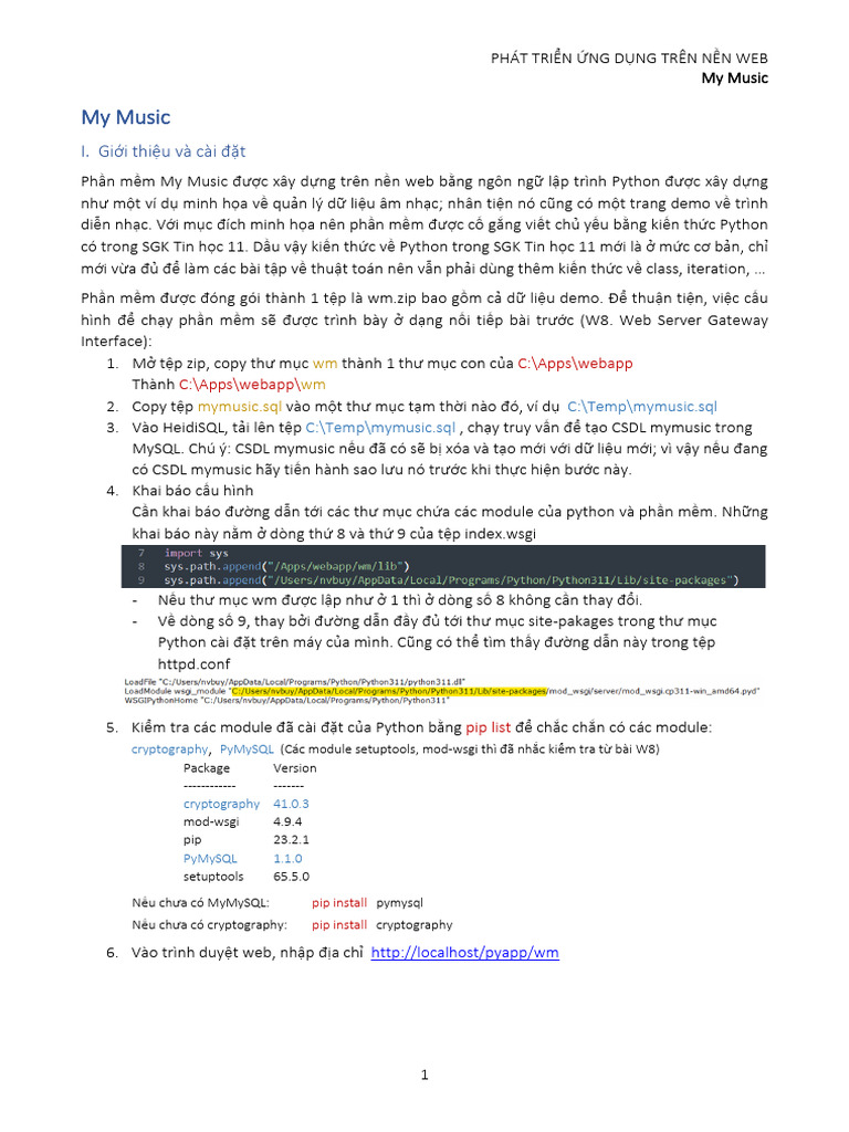 W9. Phan Mem MyMusic | PDF