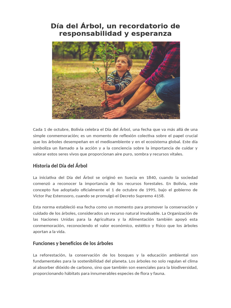 Día Del Árbol | PDF
