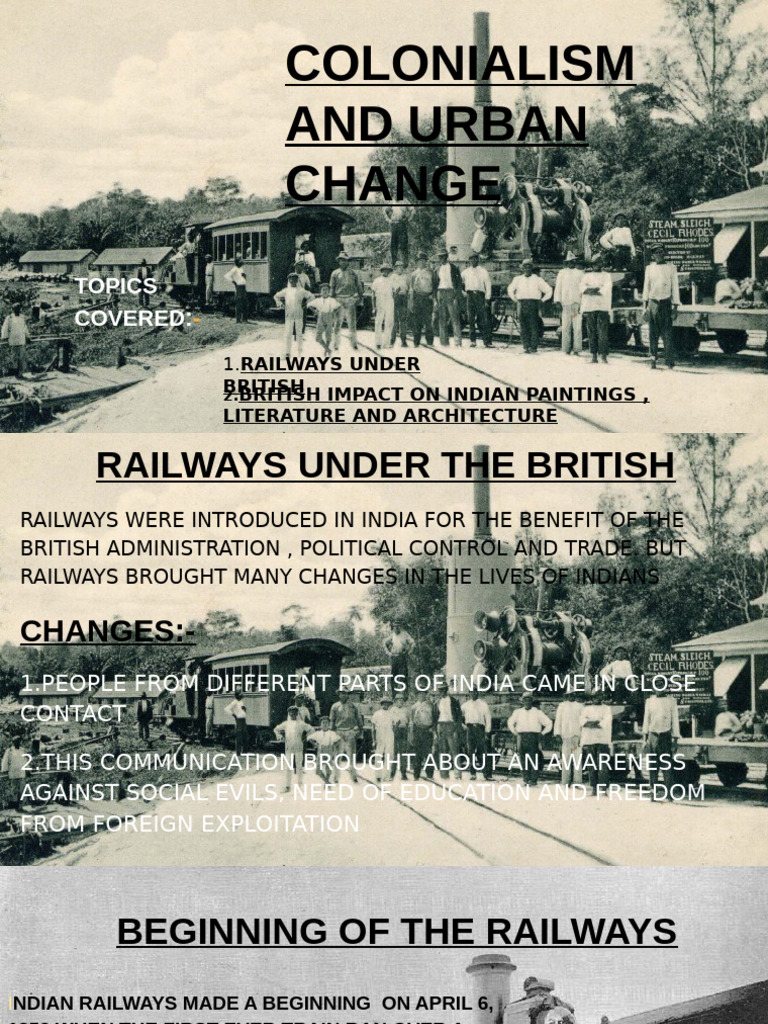 Colonialism and Urban Change | PDF