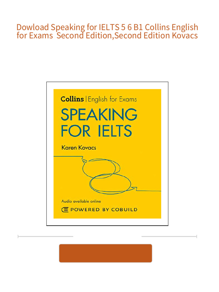 Immediate Download Speaking For IELTS 5 6 B1 Collins English For Exams ...