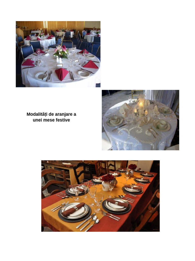 Modalități de Aranjare A Unei Mese Festive | PDF