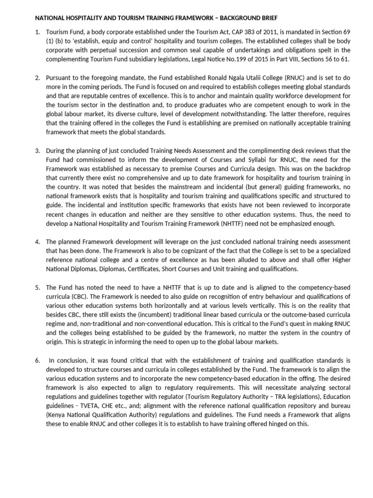 NHT Training Framework | PDF