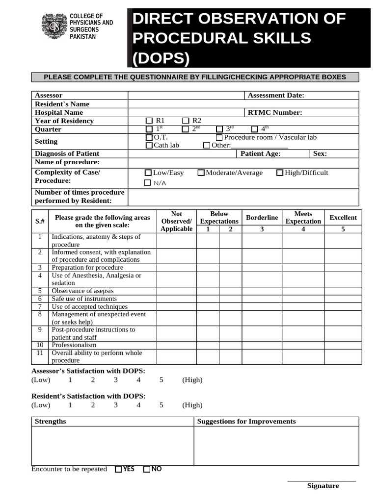 Finalized DOPS Form | PDF