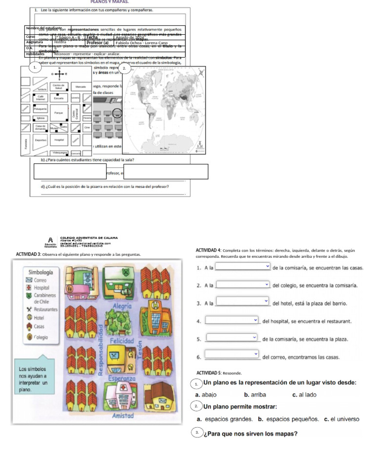 A - Guia N°1 Planos y Mapas | PDF