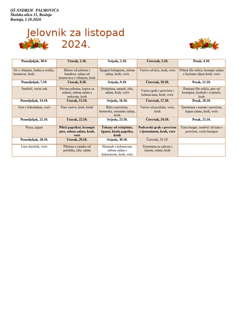 Jelovnik_listopad_2024 | PDF