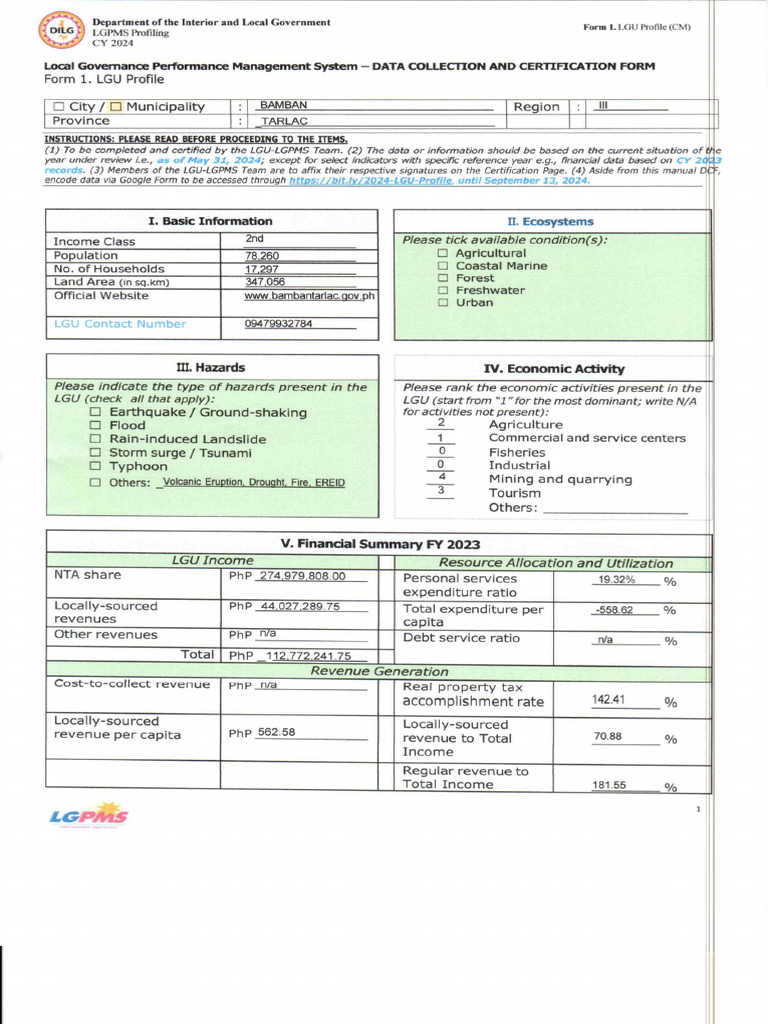 Lgu Profile | PDF