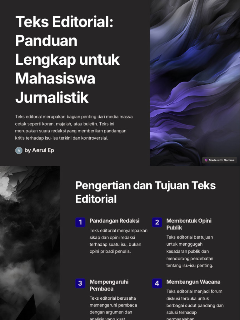 Teks Editorial Panduan Lengkap Untuk Mahasiswa Jurnalistik | PDF