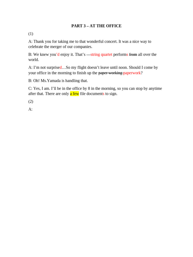 Part 3 at the Office | PDF