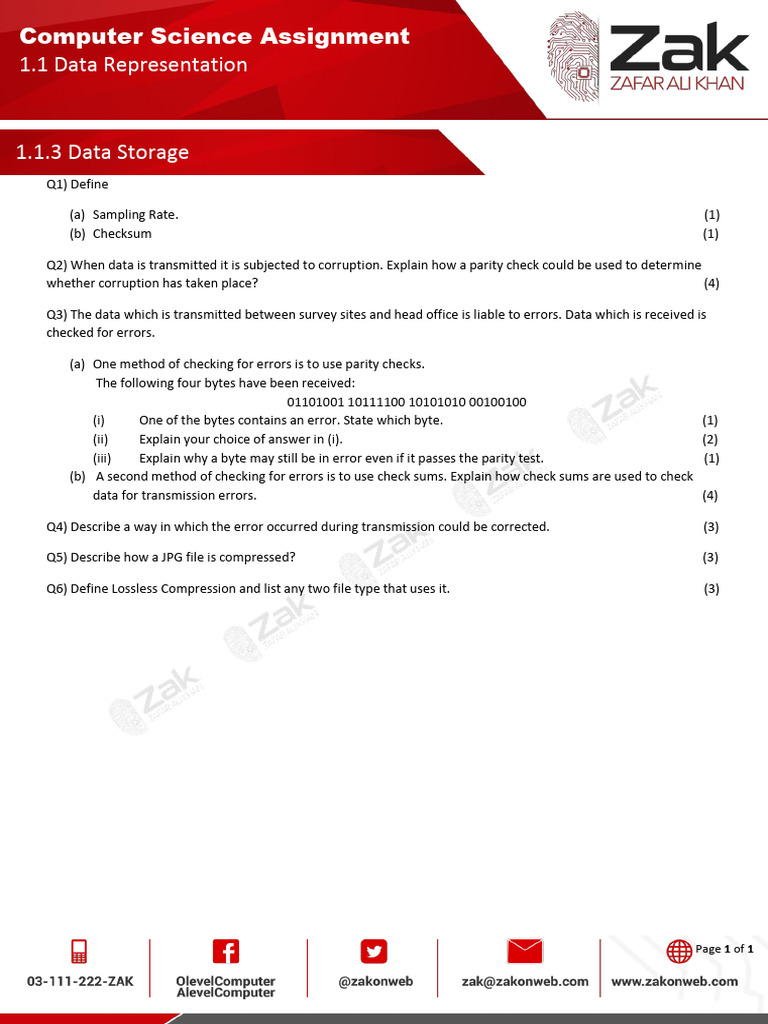 Assignment3 Data Storage (O-Levels) | PDF