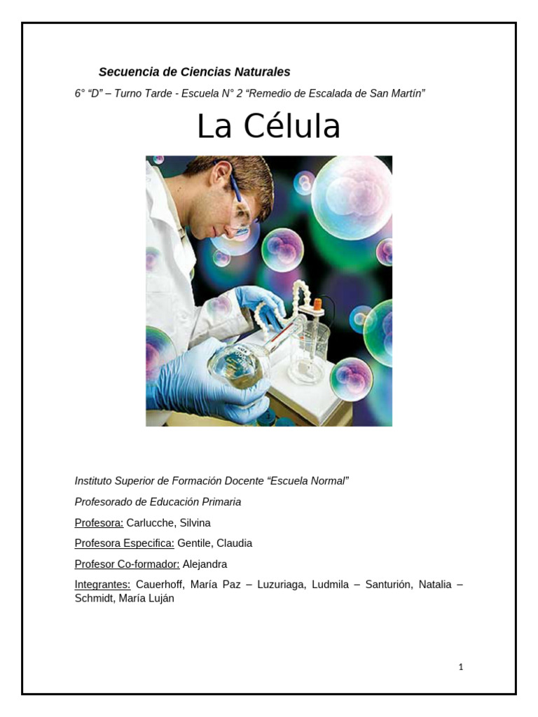 SECUENCIA FINAL de CS NATUALES 6to CELULA | PDF