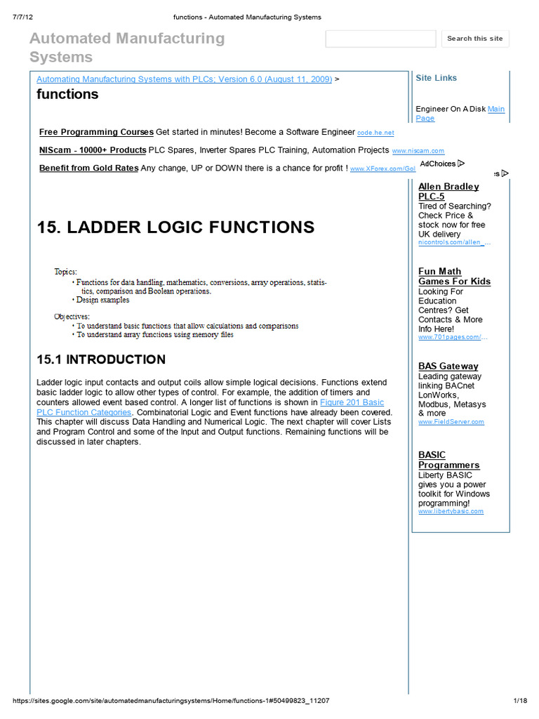 MOV MVM ETC Functions - Automated Manufacturing Systems | PDF