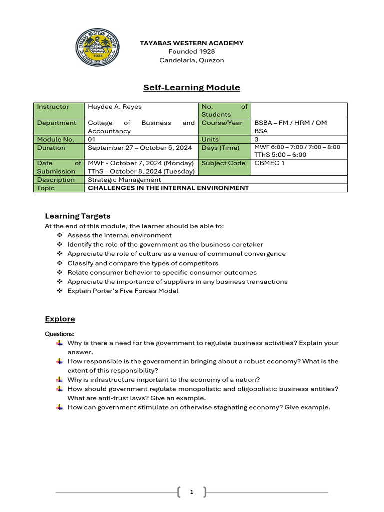 Modular Activity | PDF