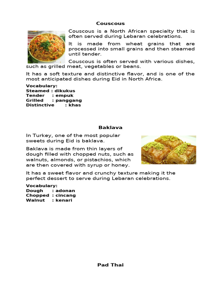 English Food Text | PDF