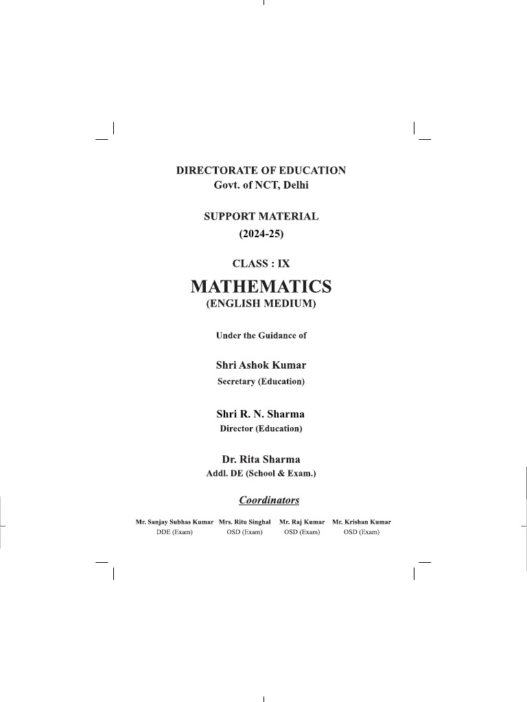 Class9 Mathematics EM Optimize | PDF