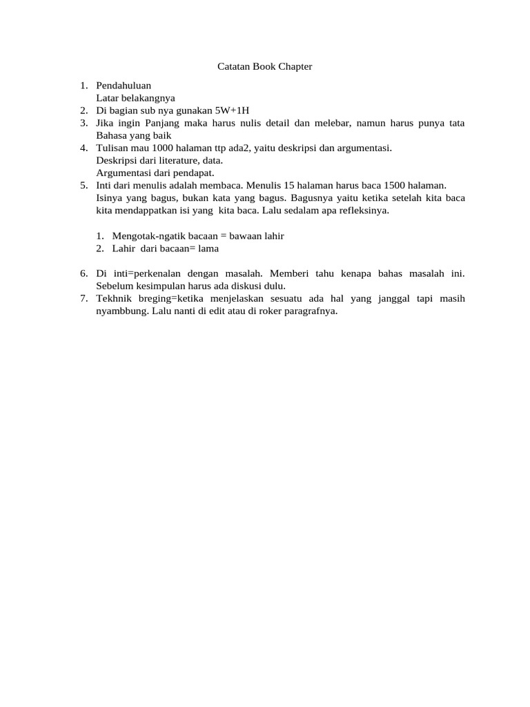 Catatan Book Chapter | PDF