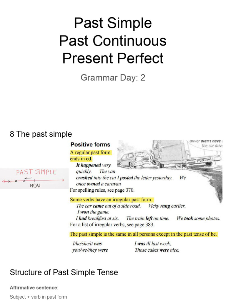 Past Simple Past Continuous Present Perfect | PDF