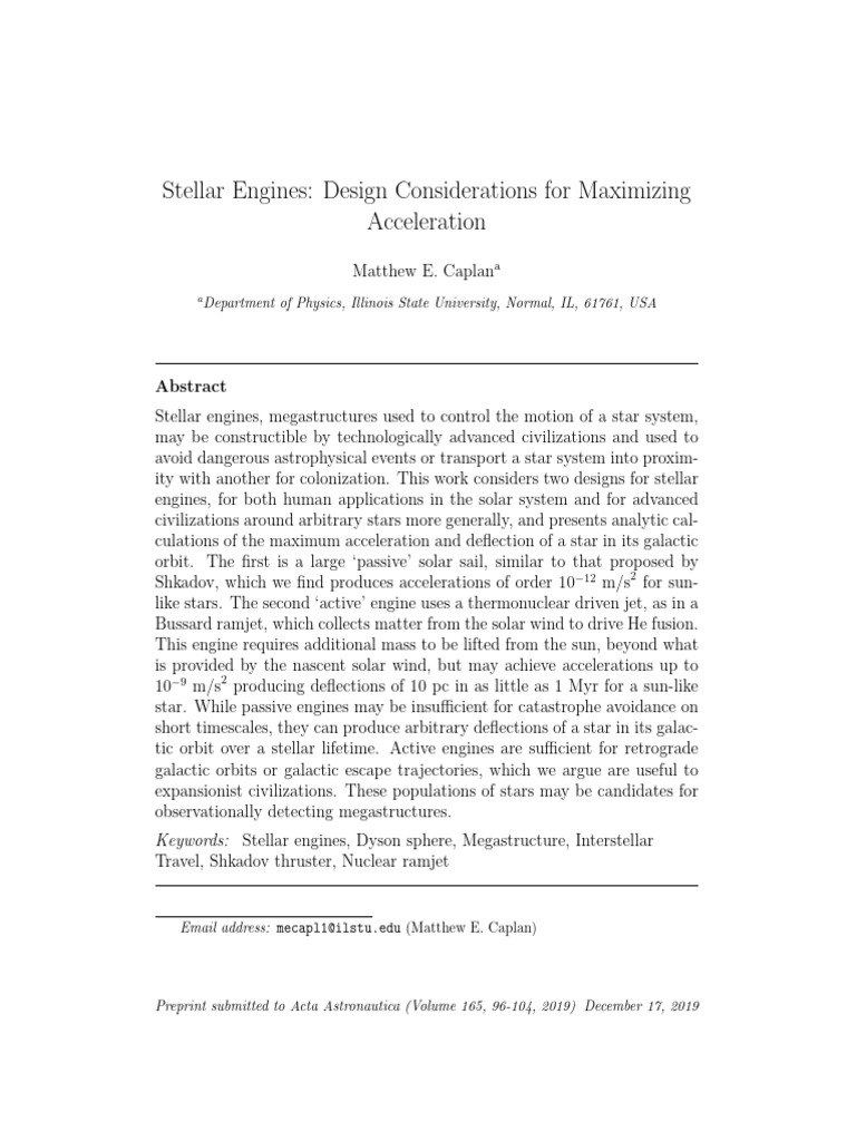 Stellar Engines | PDF