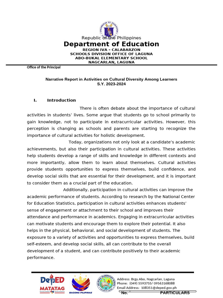 Cultural Activity | PDF