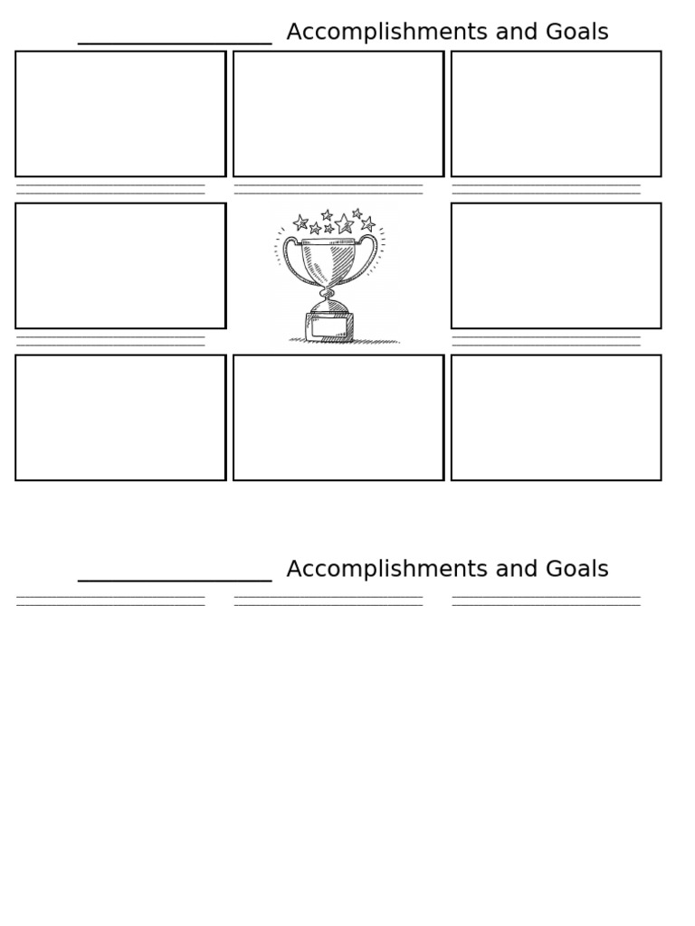 My Accomplishments and Goals Worksheet | PDF