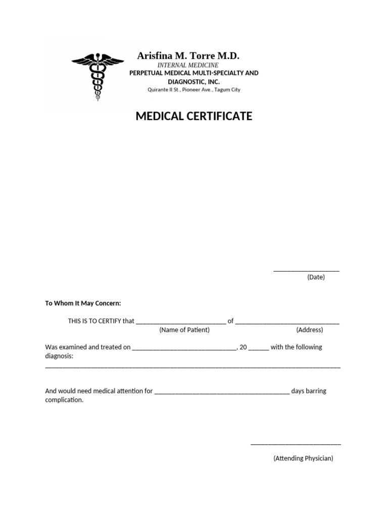 Simple-Medical-Certificate-Template | PDF