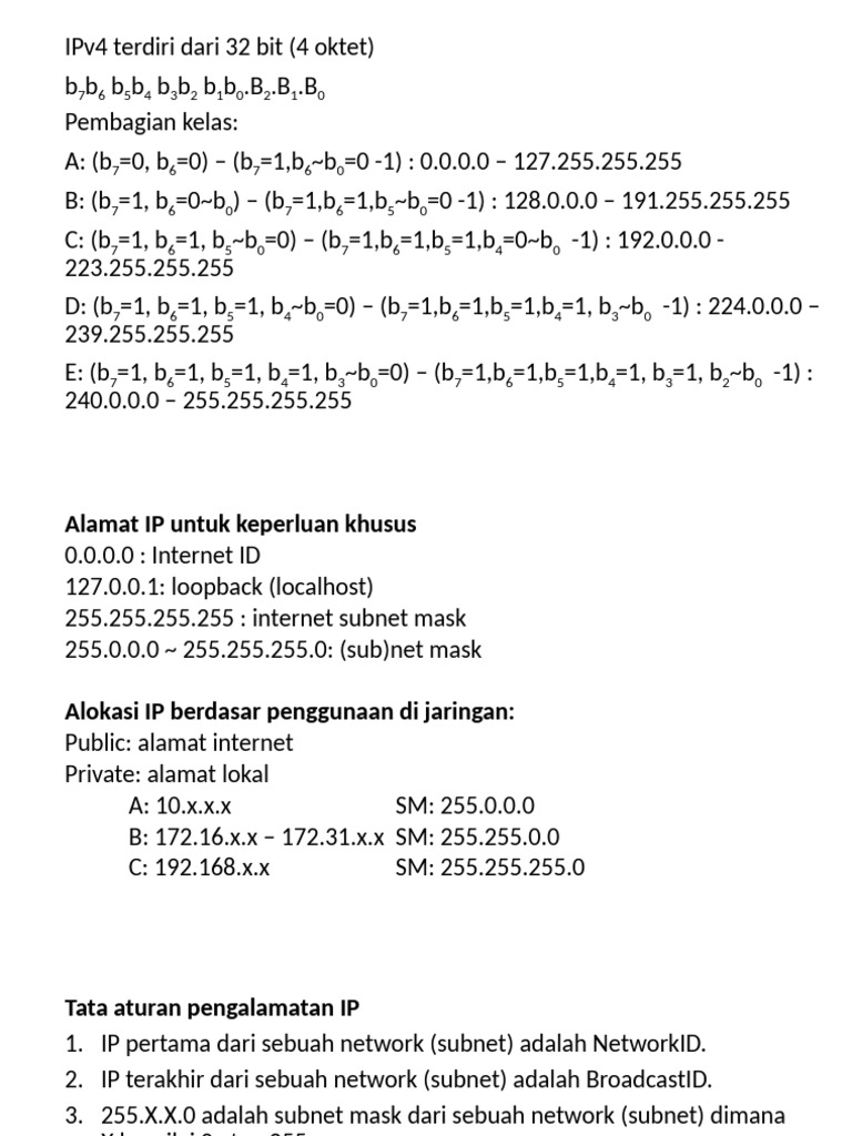 Jarkom Subnetting | PDF