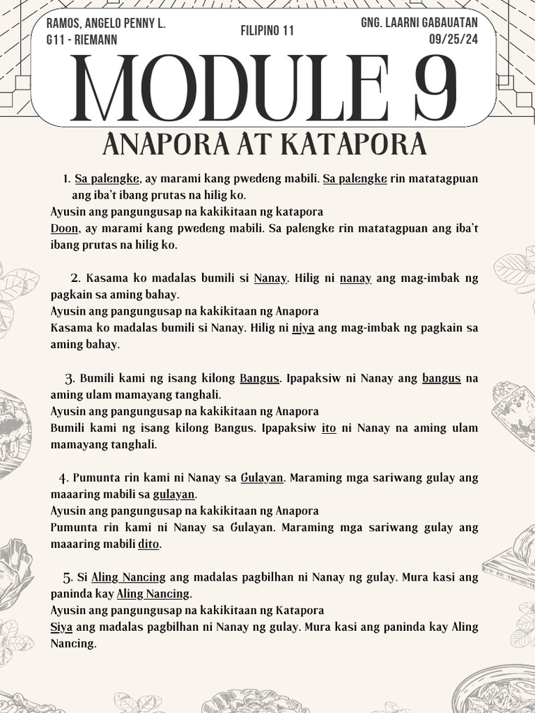 Filipino Module 9 | PDF